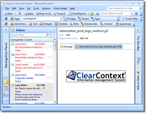 Top Five Features I Love in Outlook 2007 | ClearContext Corporate Blog